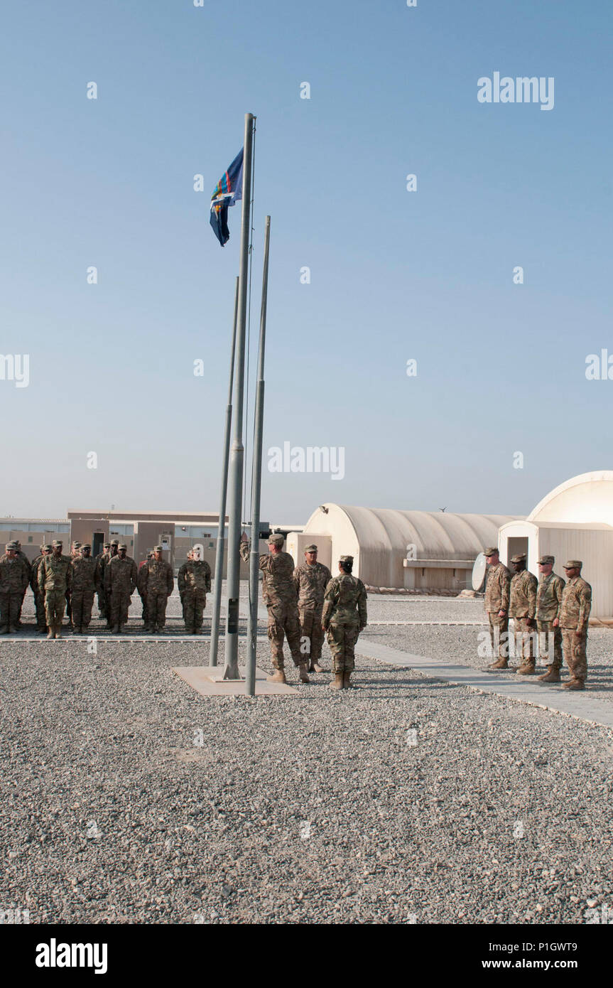 KUWAIT--The New York State Flag is raised at Camp Arifjan, Kuwait on ...
