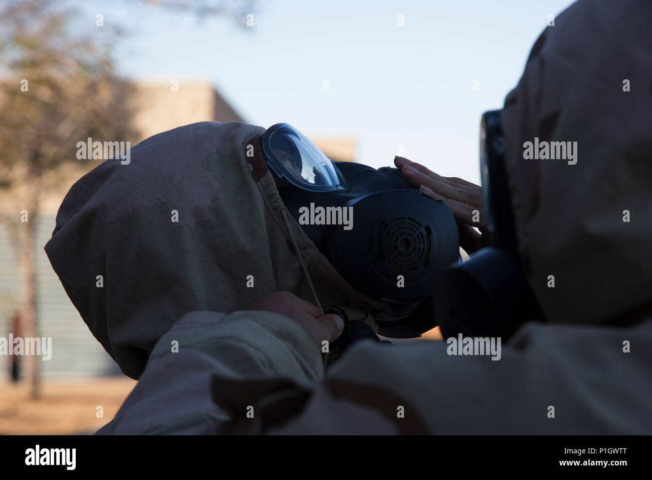 U.S. Marine Corps Sgt. Abel Pena, a Chemical Biological Radioactive ...