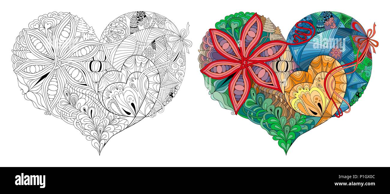 Sketchy Doodle Heart Illustration Stock Vector Image & Art - Alamy