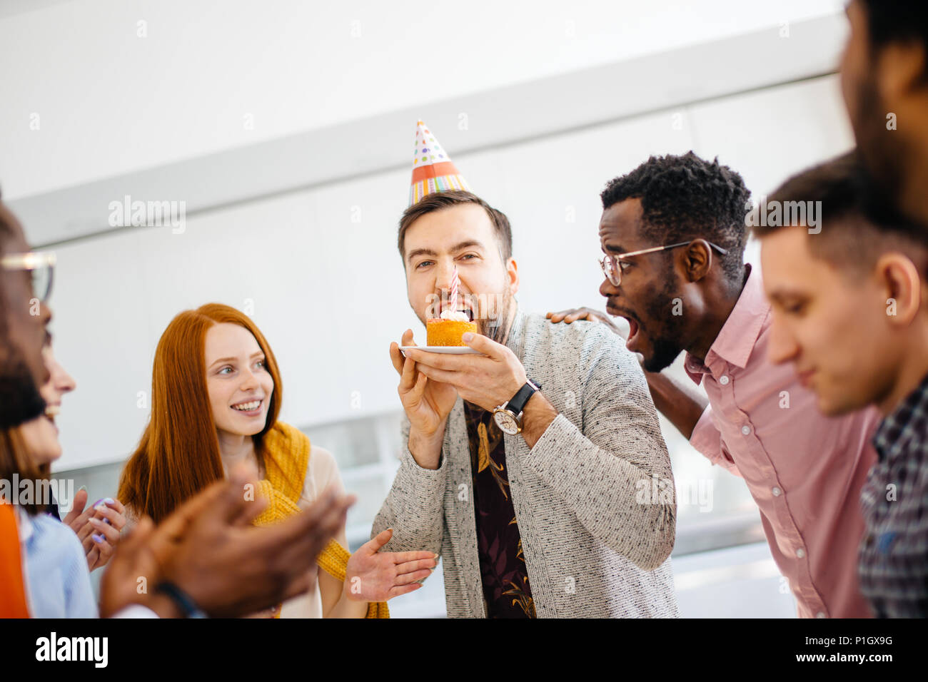 Man cake greed hi-res stock photography and images - Alamy