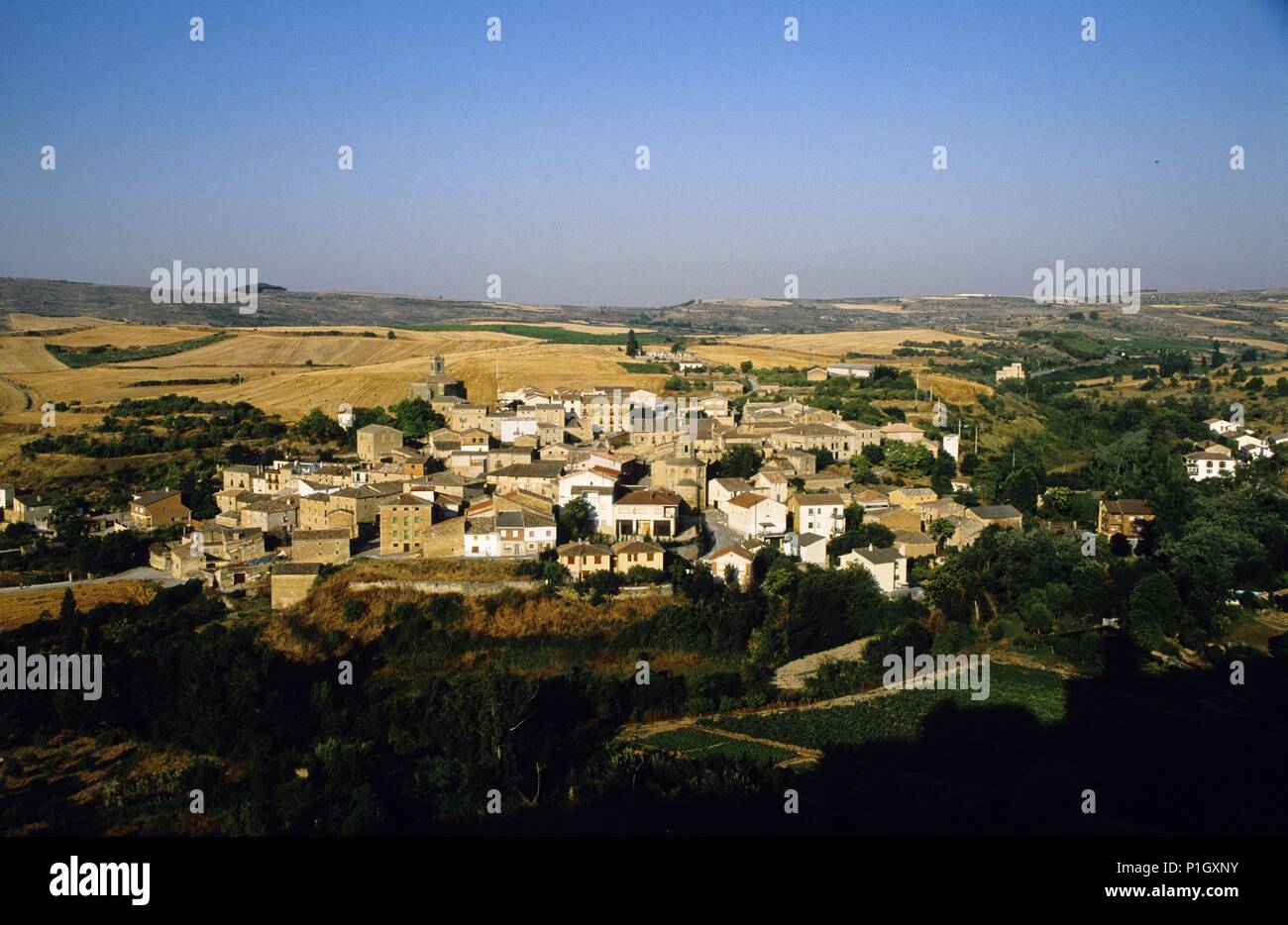 SPAIN - Tierra Estella (district) - NAVARRA. Torres del Río; vista ...