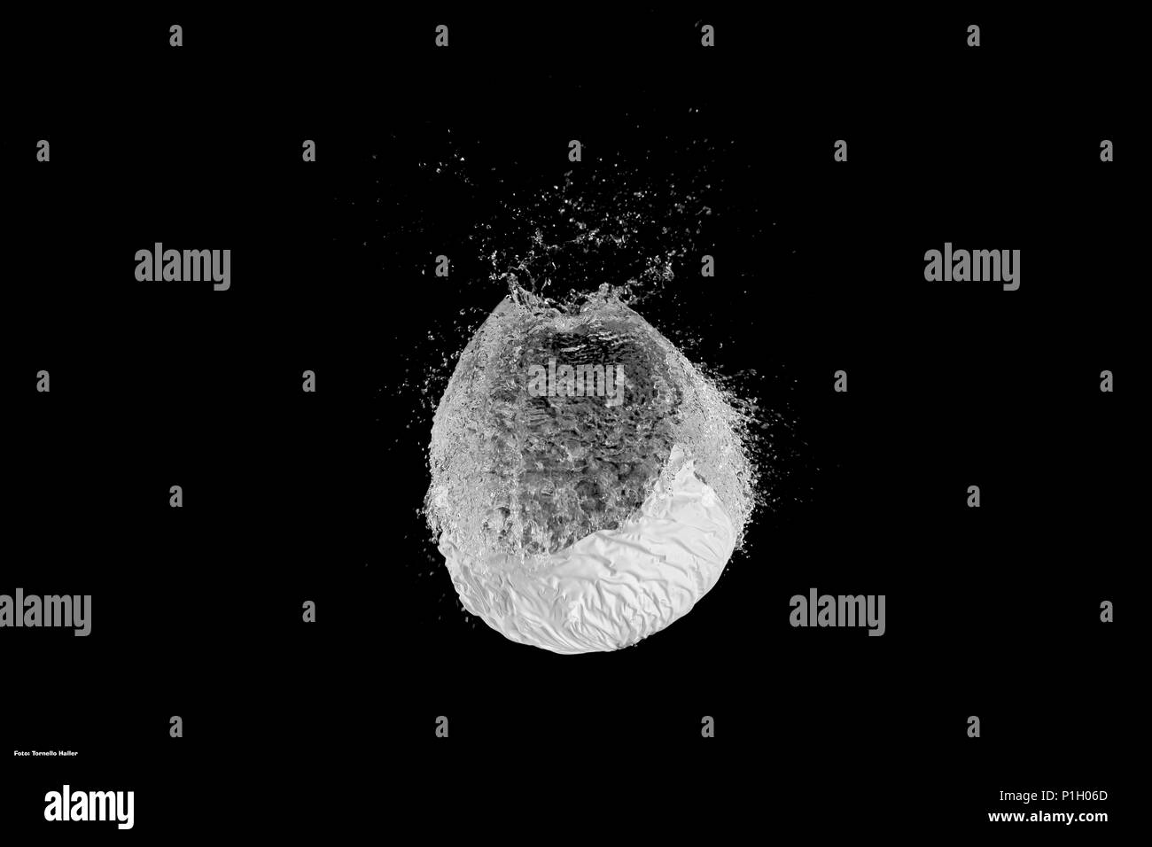 Exploding balloon Black and White Stock Photos & Images - Alamy