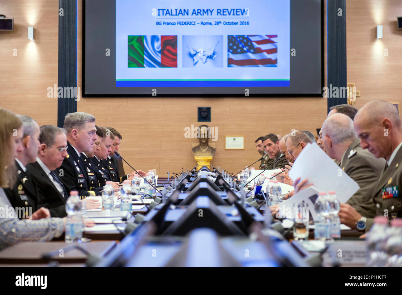 U.S. Army Chief of Staff Gen. Mark A. Milley and his staff meet with ...