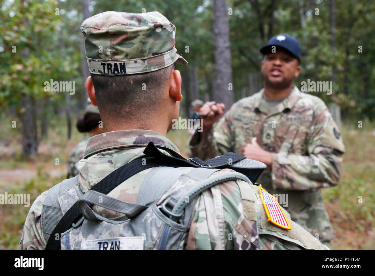 U.S. Army Soldier gets instruction during training for the Expert Field ...