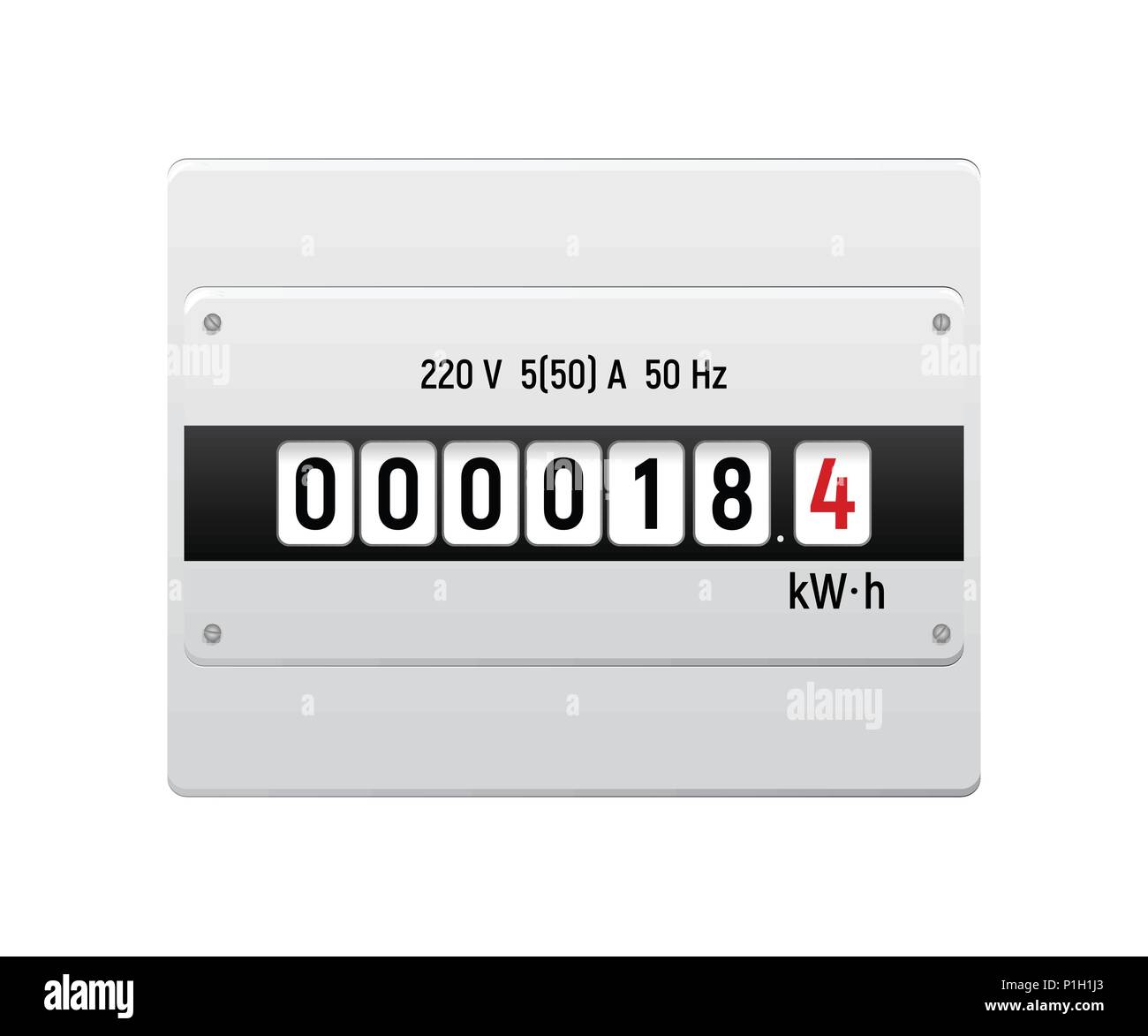 Electric meter counter consumption Stock Vector Images - Alamy
