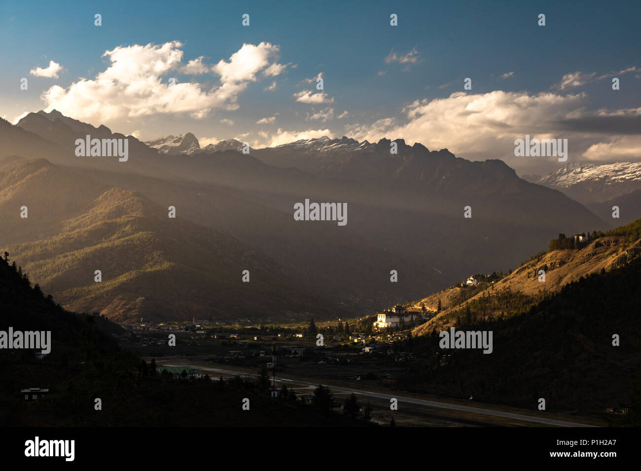 Bhutan landscape sunset hi-res stock photography and images - Alamy
