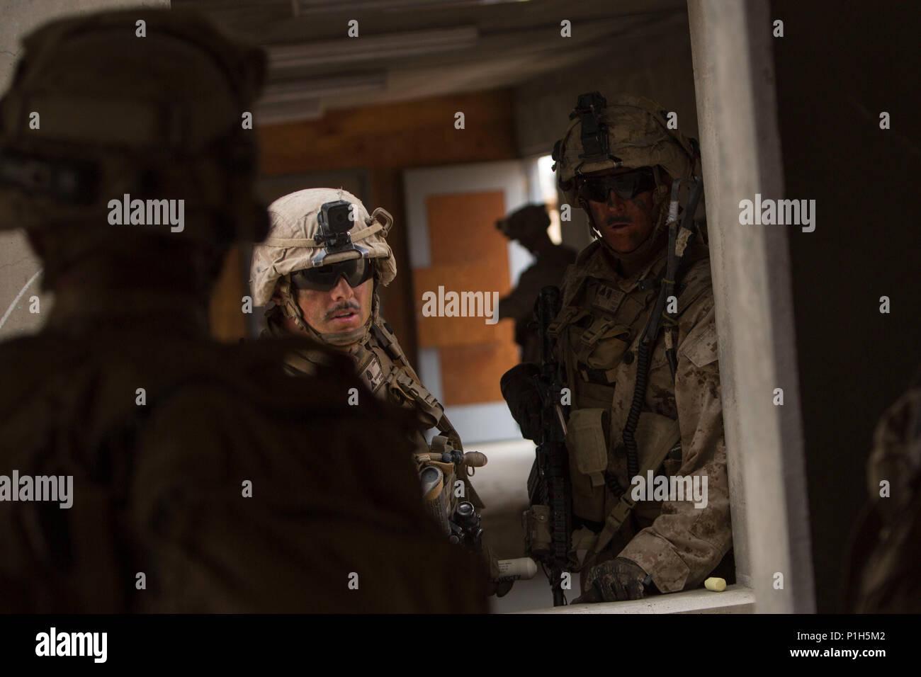 United States Marine Corps Corporal Johnathan Perry (right) and Lance ...