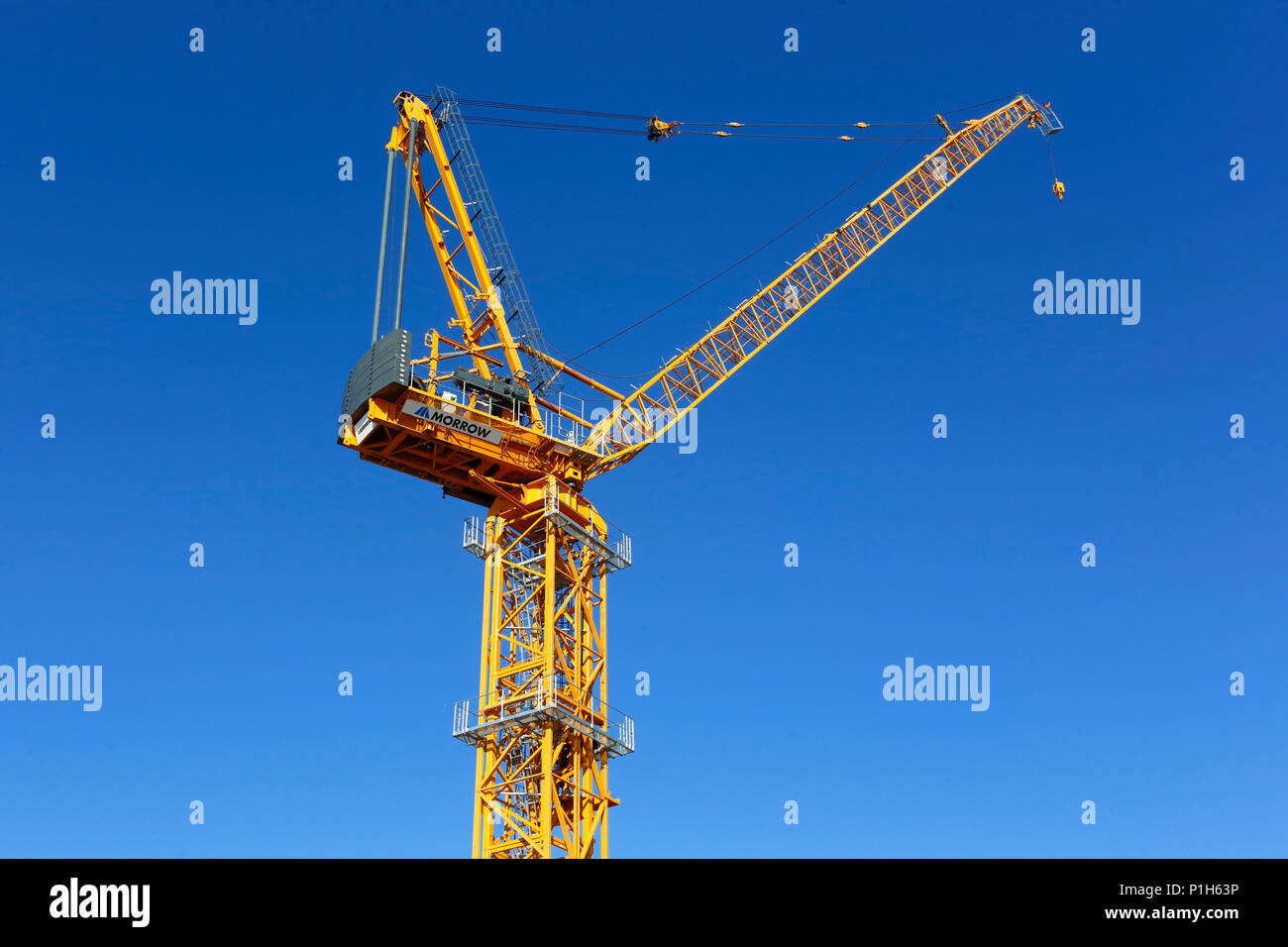 Tower crane luffing jib hi-res stock photography and images - Alamy
