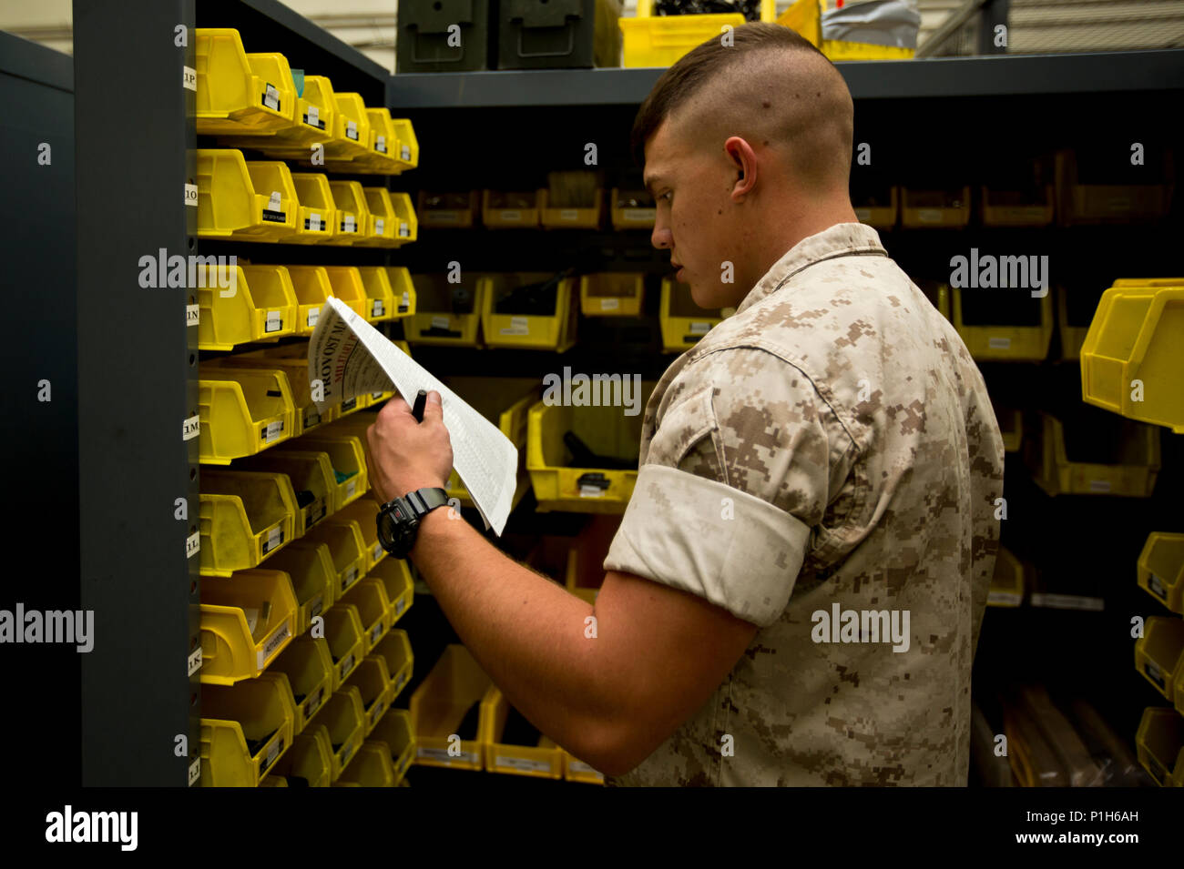 U.S. Marine Corps Lance Cpl. Colton J. Cavill, a small arms technician ...