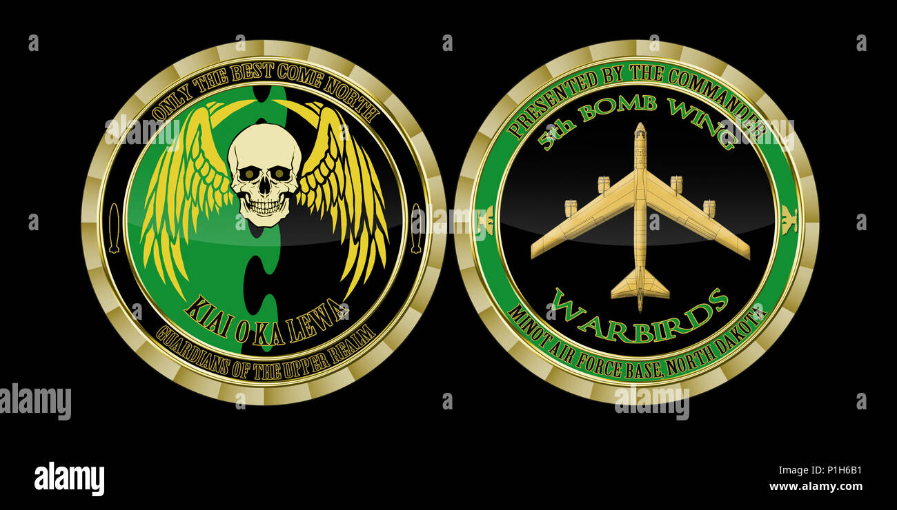 5th Bomb Wing commander's challenge coin. (U.S. Air Force graphic ...