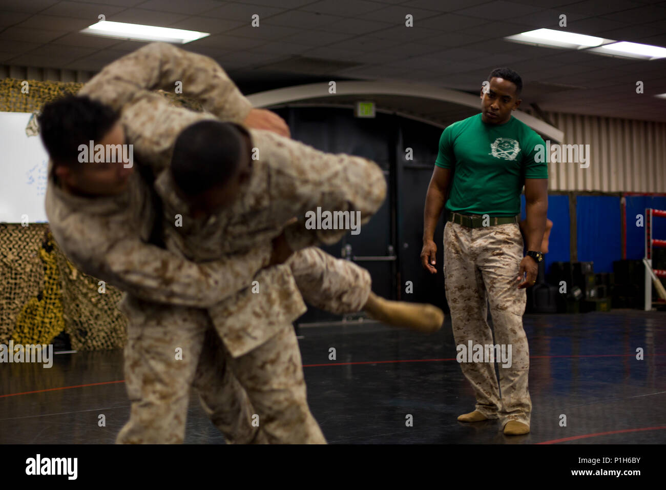 U.S. Marine Corps Sgt. Vincent L. Walters, right, with Instructional ...