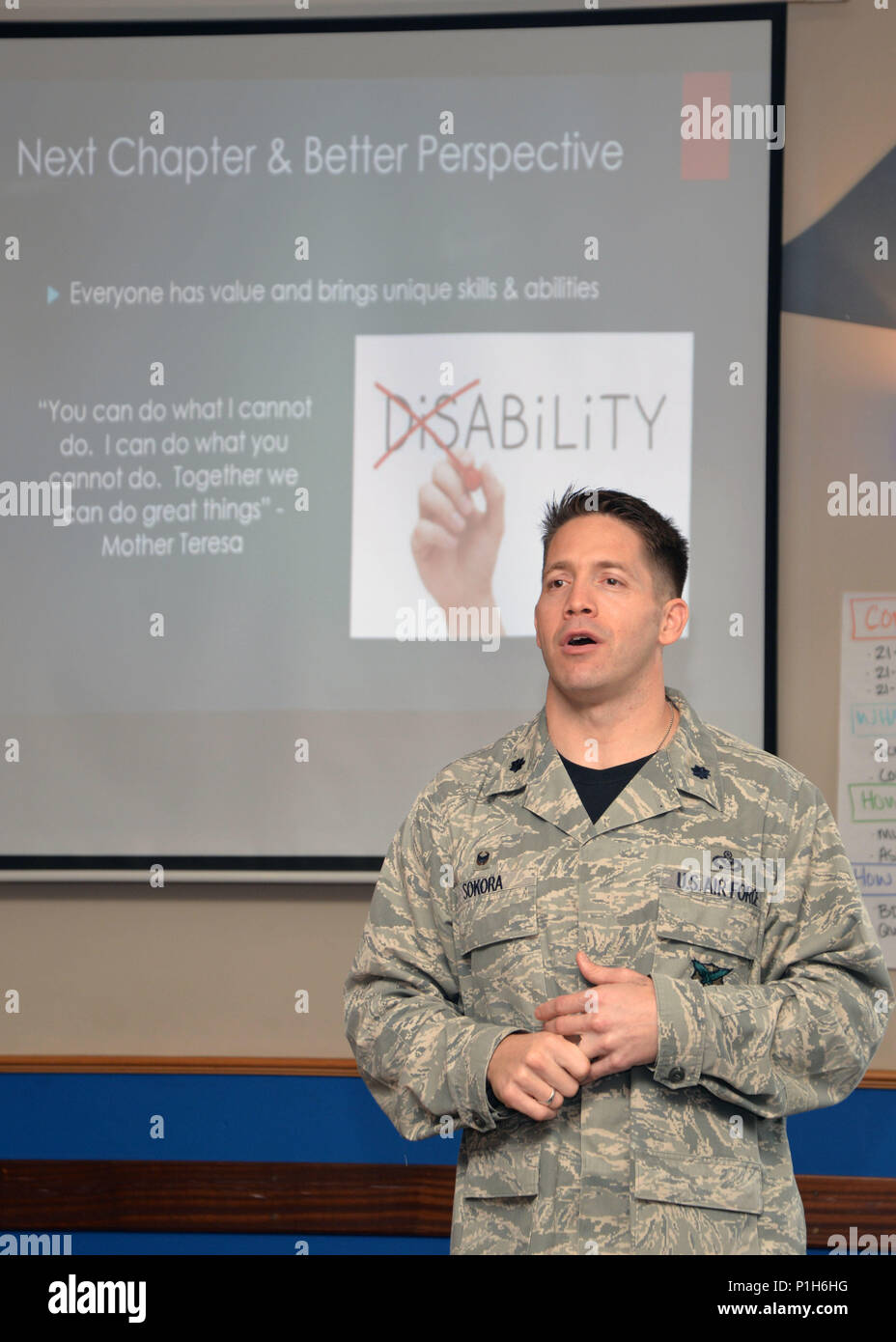 U.S. Air Force Lt. Col. Brandon Sokora, 100th Civil Engineer Squadron ...