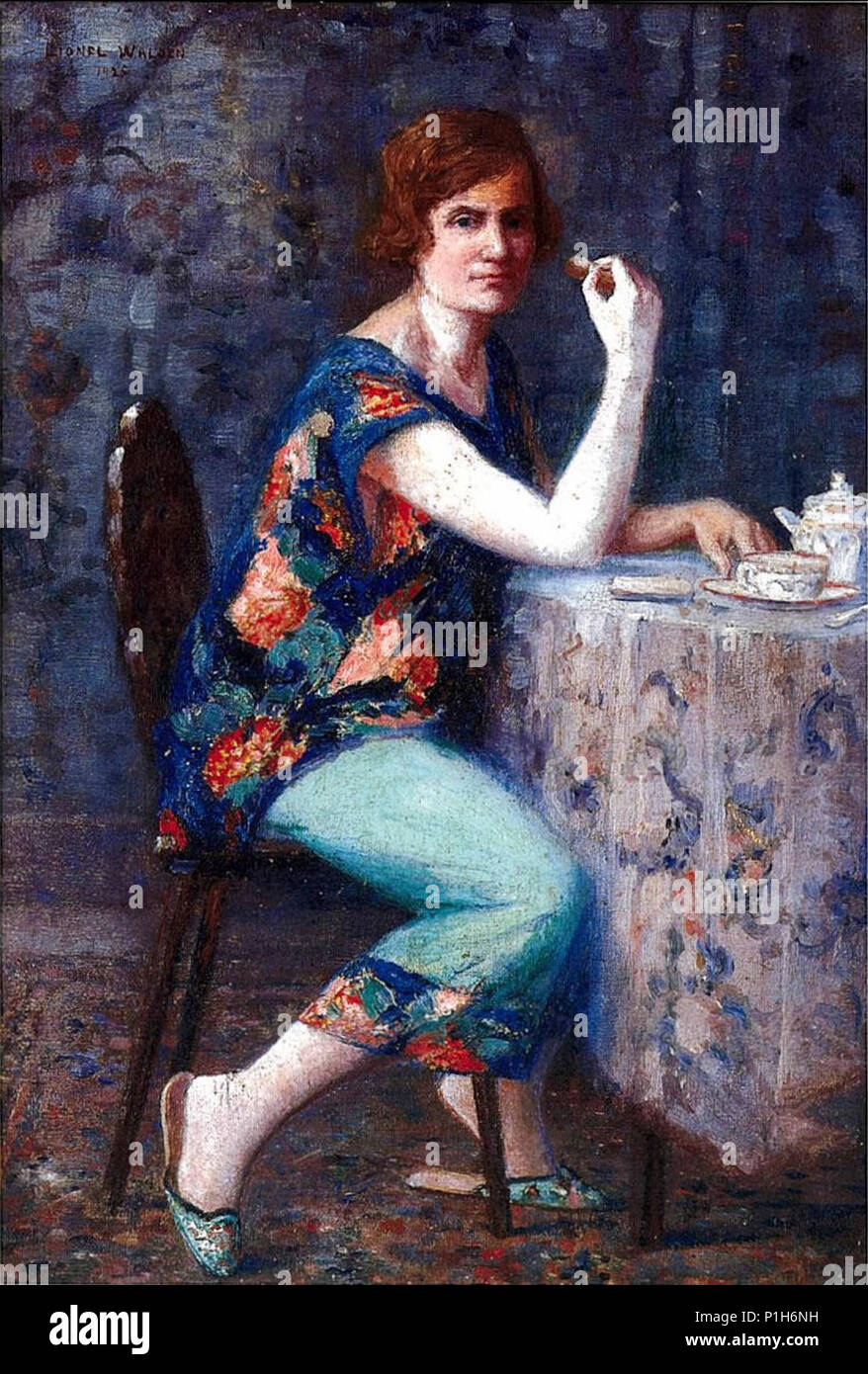 'Shirley Russell', oil painting by Lionel Walden, 1925 Stock Photo - Alamy