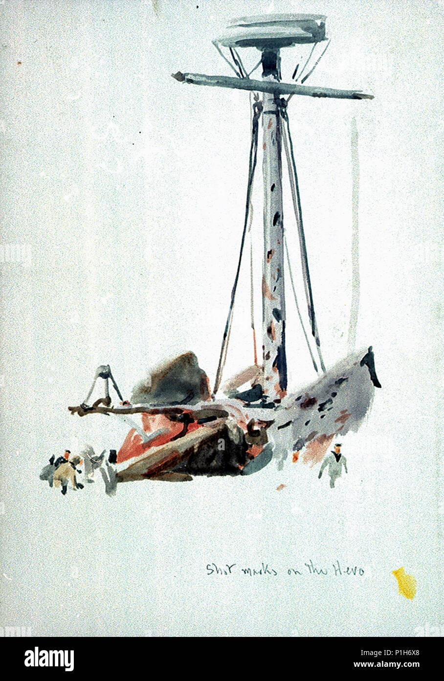 'Shot marks on the Hero' RMG PV0044 Stock Photo - Alamy