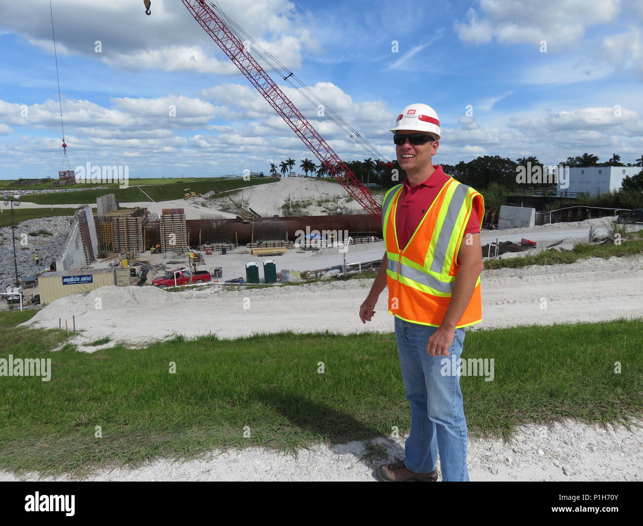 Herbert Hoover Dike rehabilitation program manager Mike Rogalski pauses ...