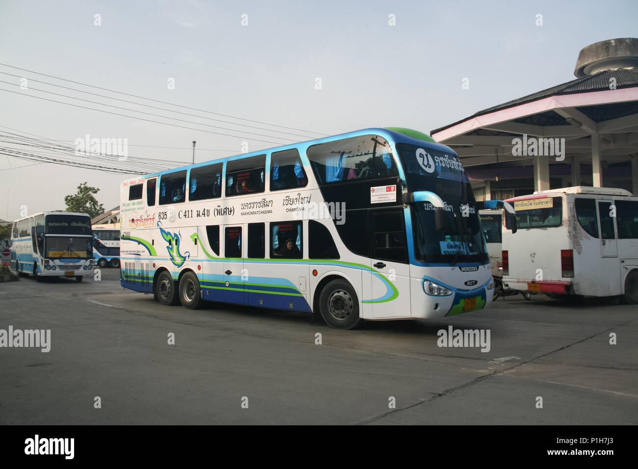 CHIANG MAI, THAILAND - OCTOBER 15 2011: Bus of Nakhonchai tour company ...