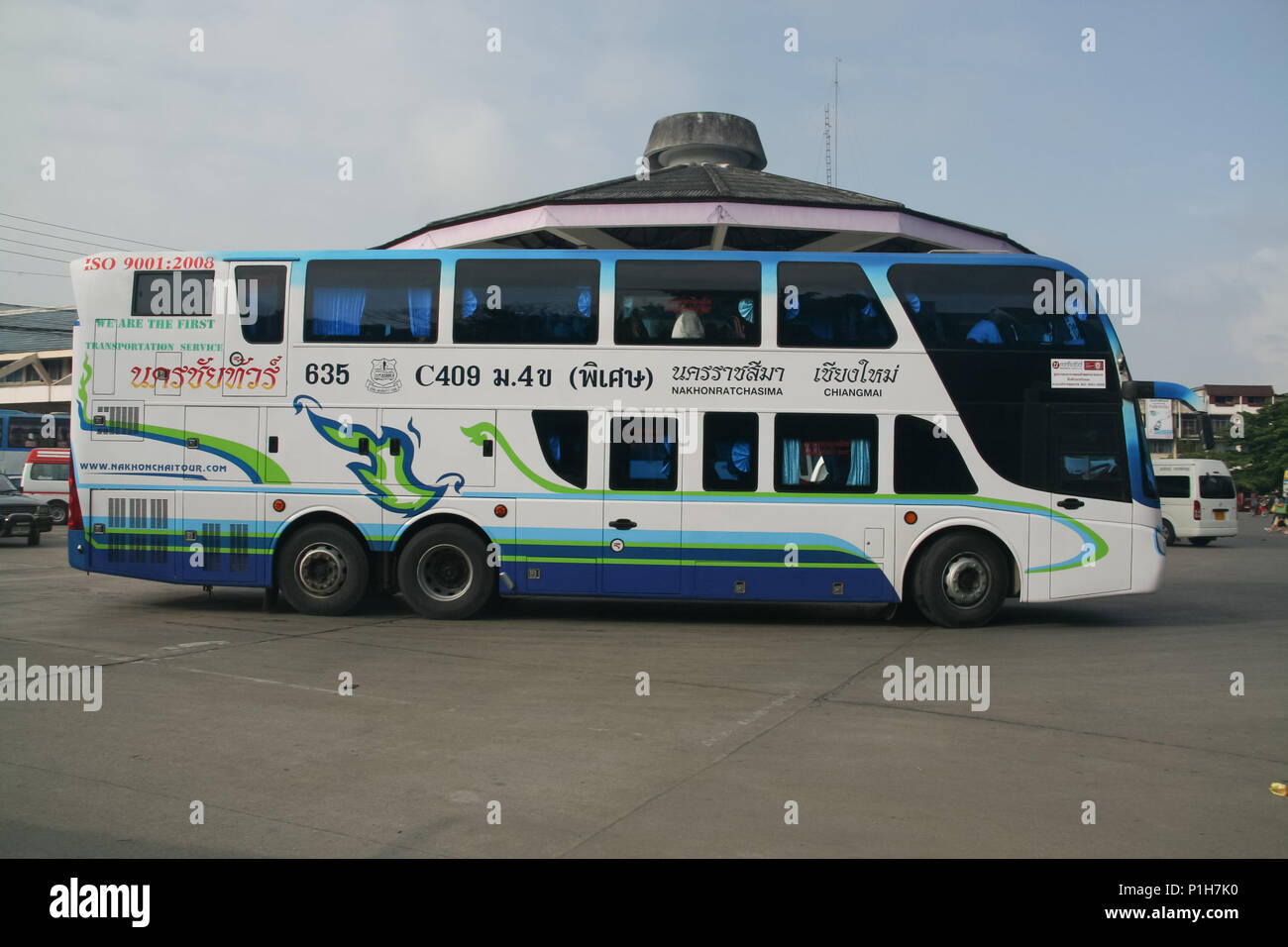 CHIANG MAI, THAILAND - OCTOBER 15 2011: Bus of Nakhonchai tour company ...