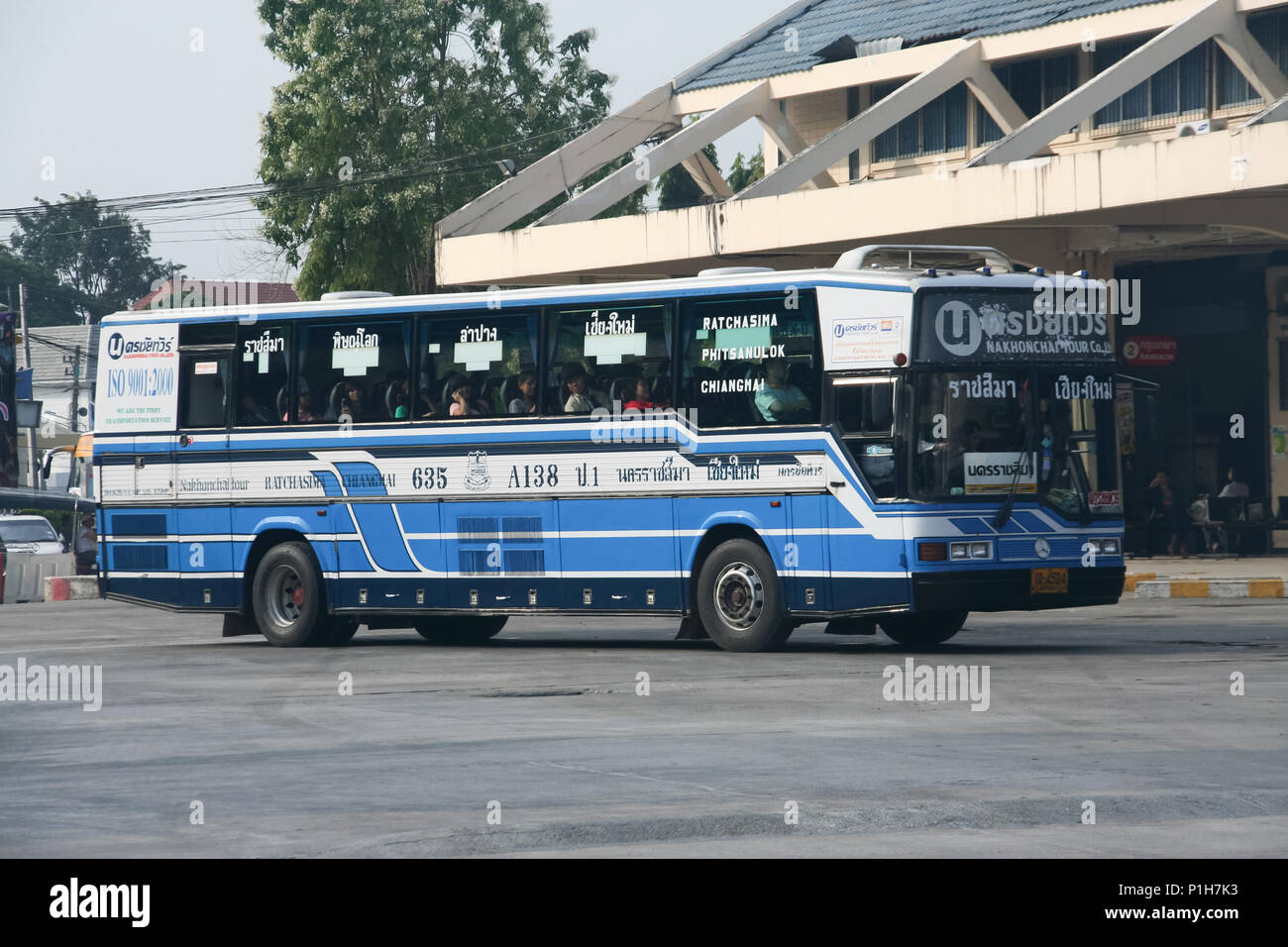 CHIANG MAI, THAILAND - OCTOBER 15 2011: Bus of Nakhonchai tour company ...