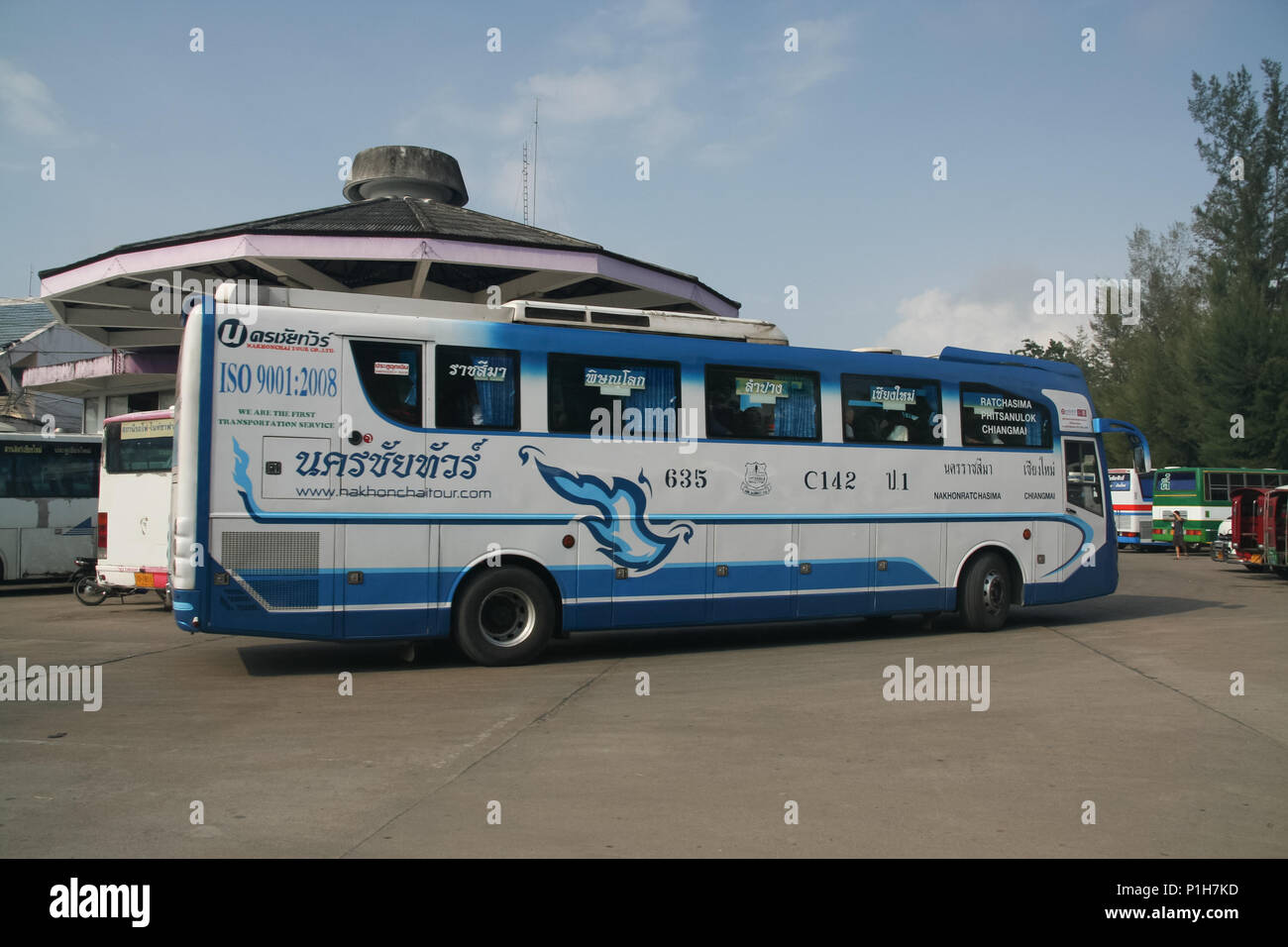 CHIANG MAI, THAILAND - OCTOBER 15 2011: Bus of Nakhonchai tour company ...