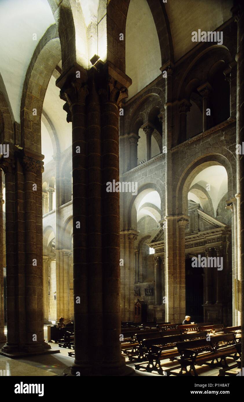 Santiago de Compostela, cathedral, central nave Stock Photo - Alamy
