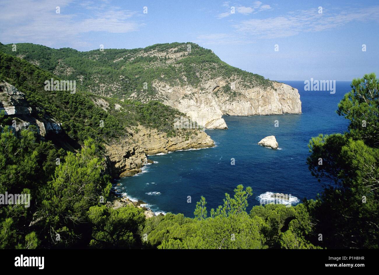 paisaje de "Es Portitxol", en la costa norte de la isla Stock Photo - Alamy