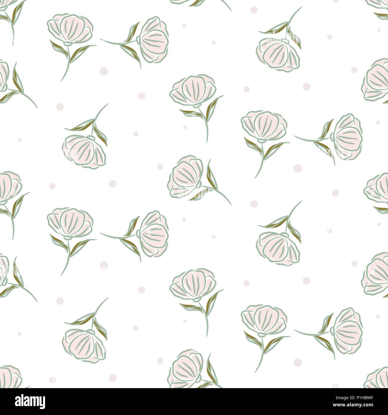 Simple flower pattern vector design Stock Vector Image & Art - Alamy