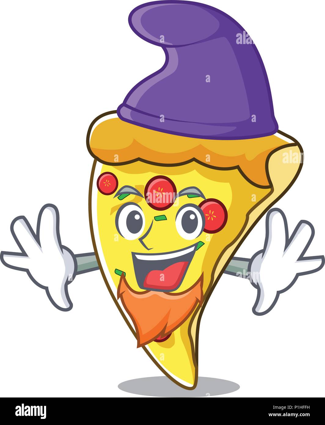 Elf pizza slice character cartoon Stock Vector Image & Art - Alamy
