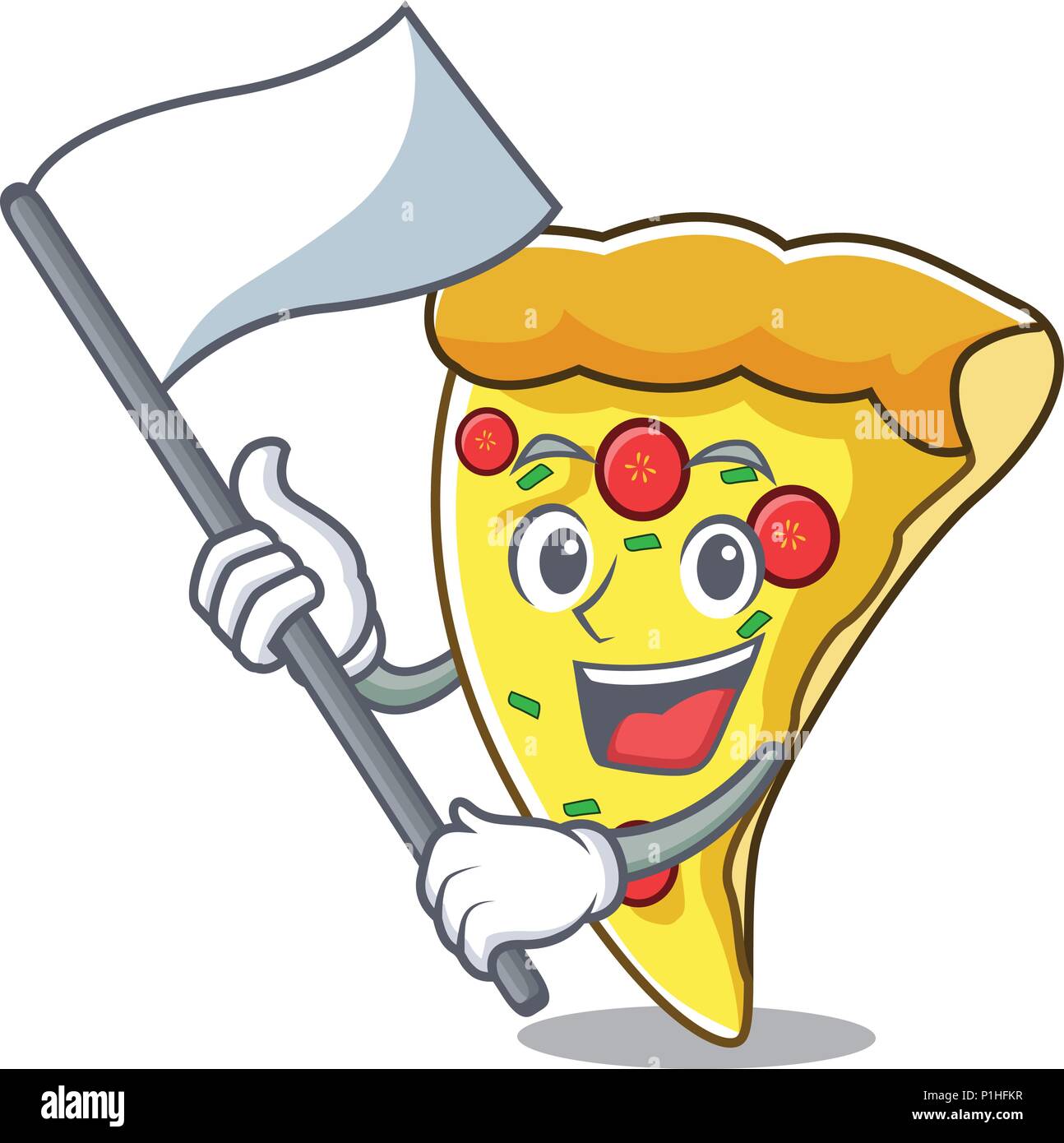 With flag pizza slice mascot cartoon Stock Vector Image & Art - Alamy