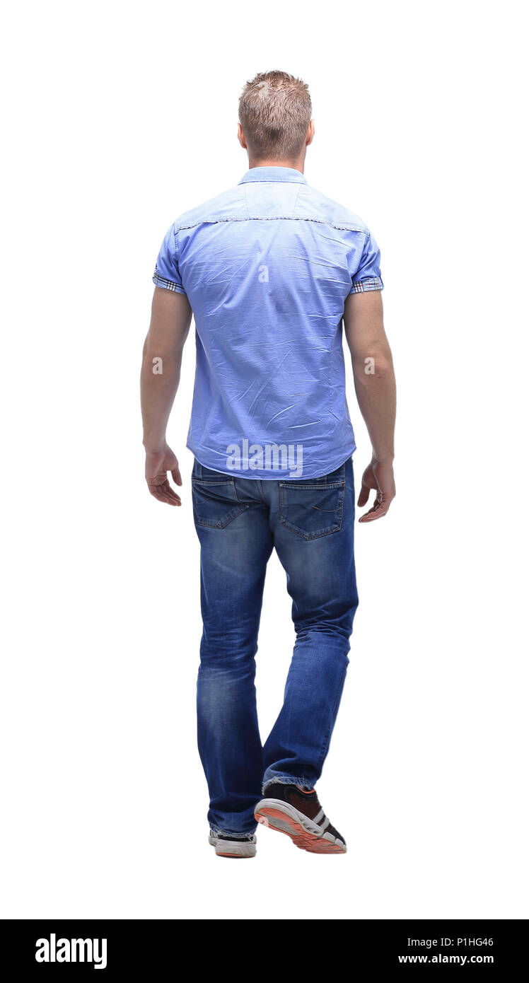 Young man back turned camera hi-res stock photography and images - Alamy