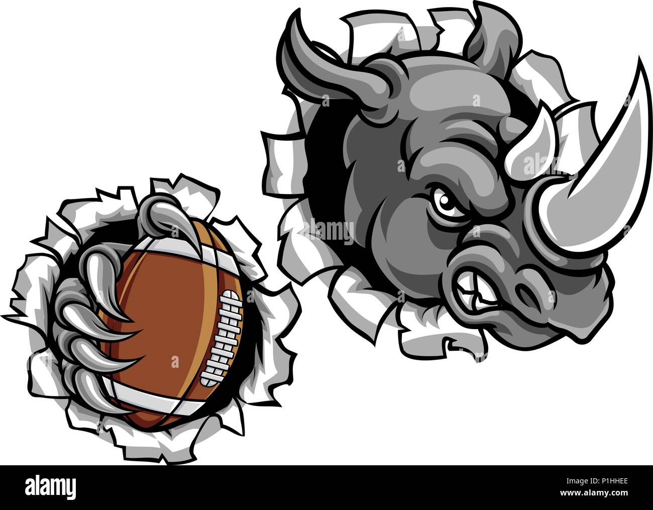 Rhino Football Logo