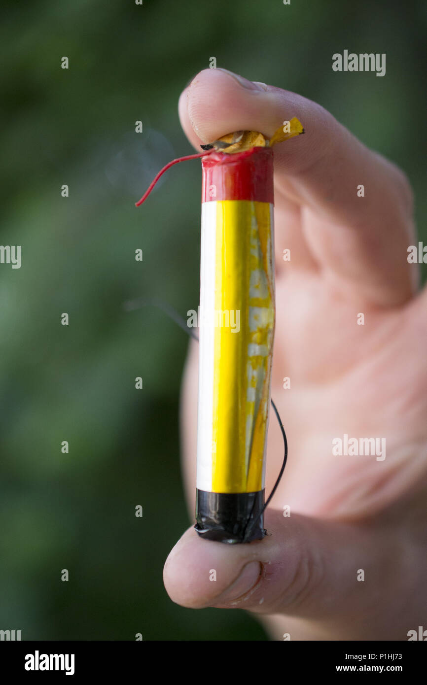 hand holding used battery of device,image of a Stock Photo - Alamy