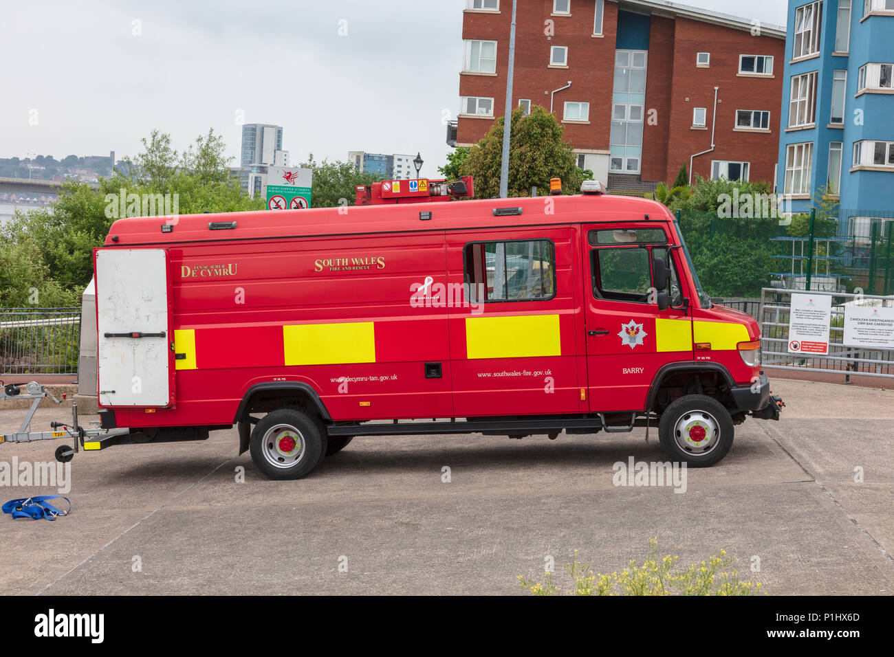 A sequence of shots showing Firefighters from Barry station of the ...