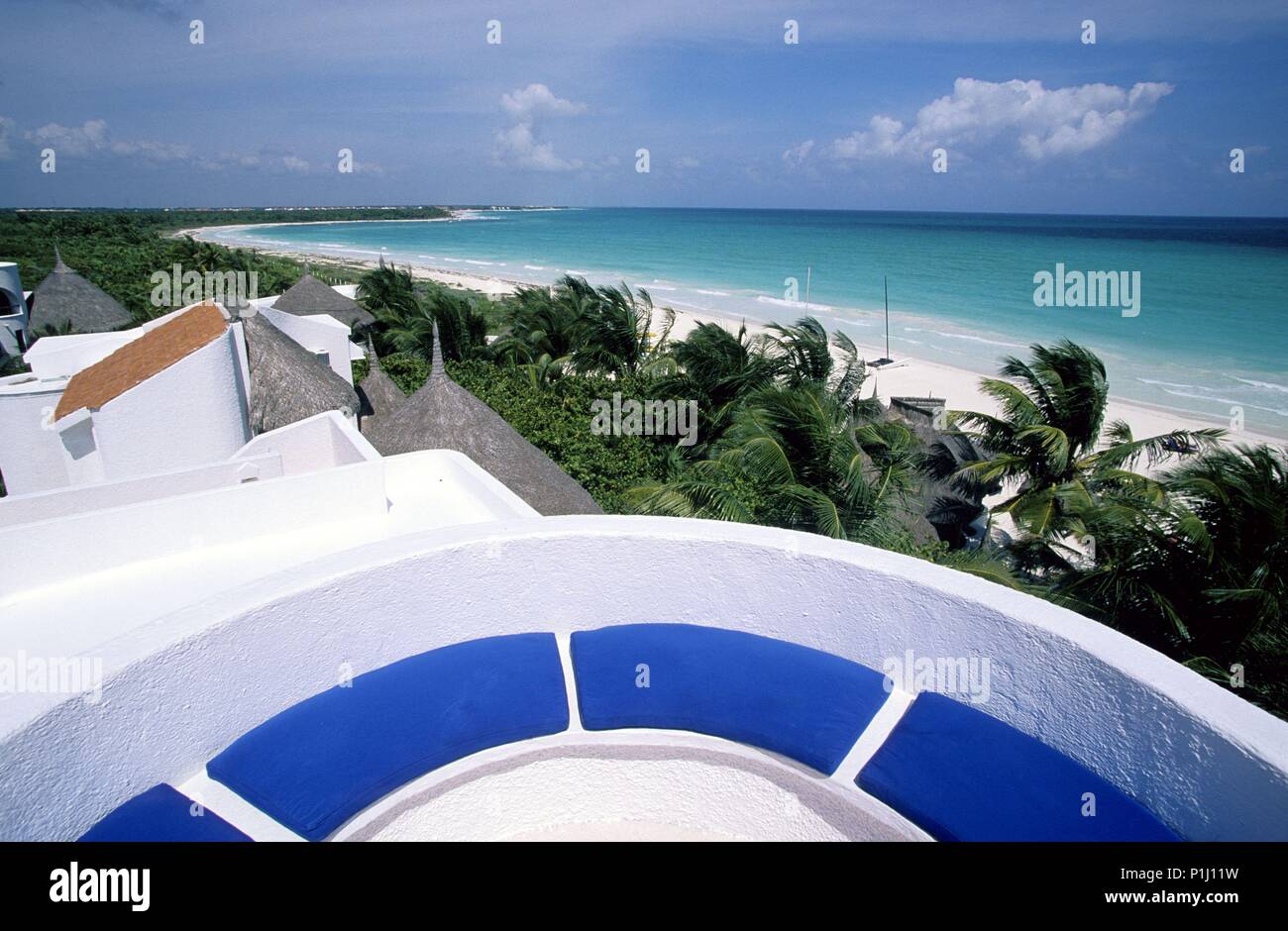Punta Maroma, (Riviera Maya), playa desde hotel de lujo Stock Photo - Alamy