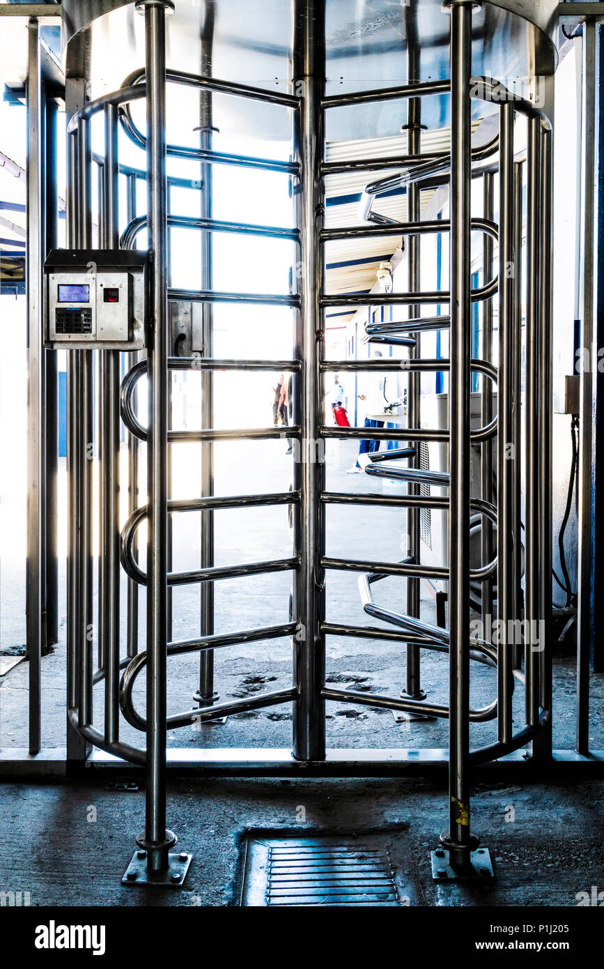 Factory entry for employees Stock Photo - Alamy