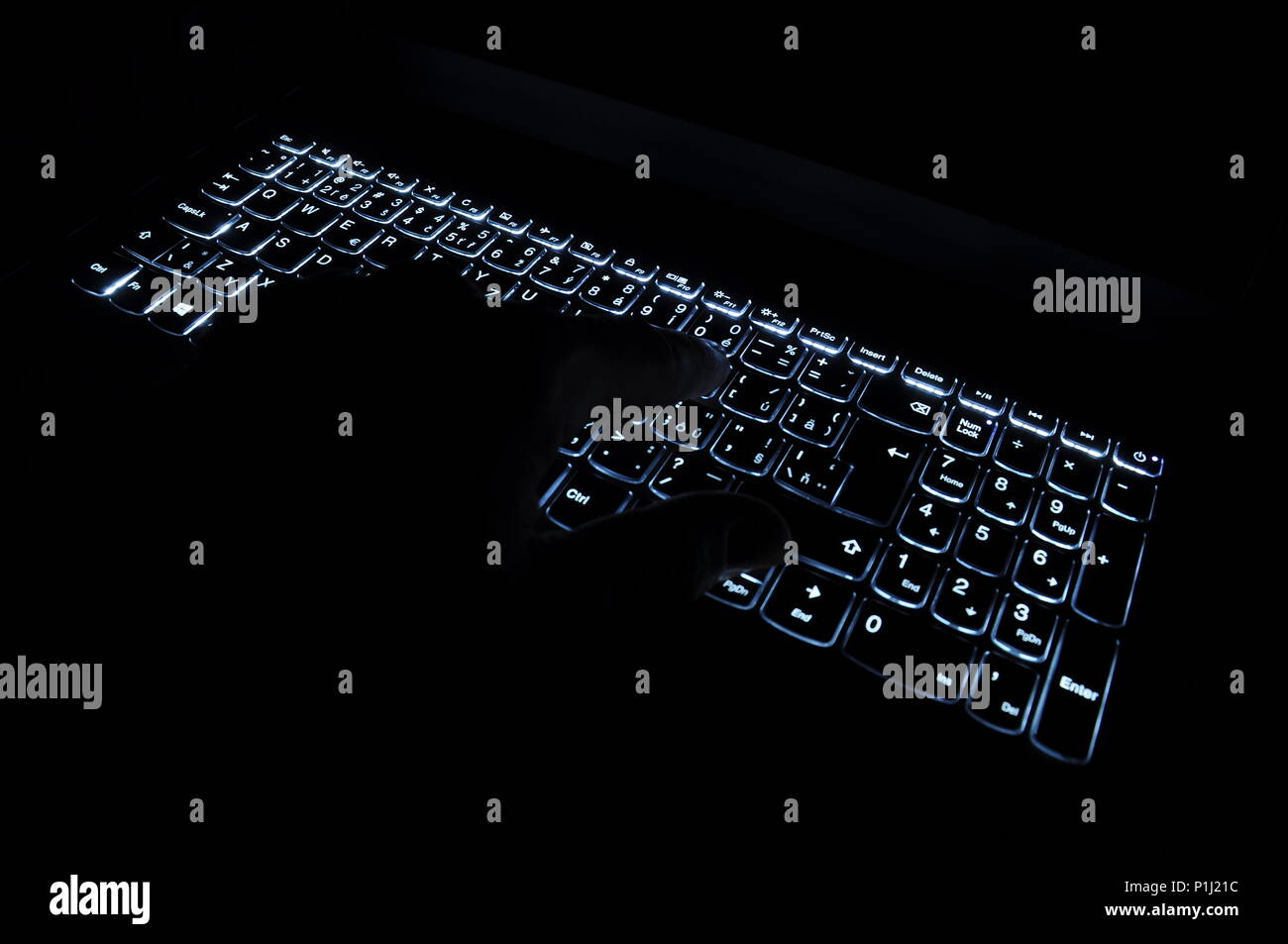 Illuminated keyboard hi-res stock photography and images - Alamy
