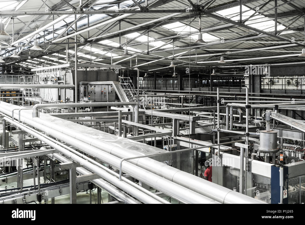 Indoor view of beverages factory Stock Photo - Alamy