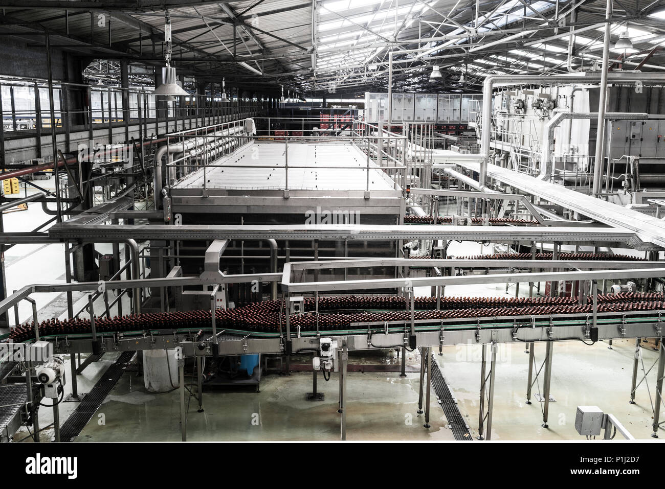 Indoor view of beverages factory Stock Photo - Alamy