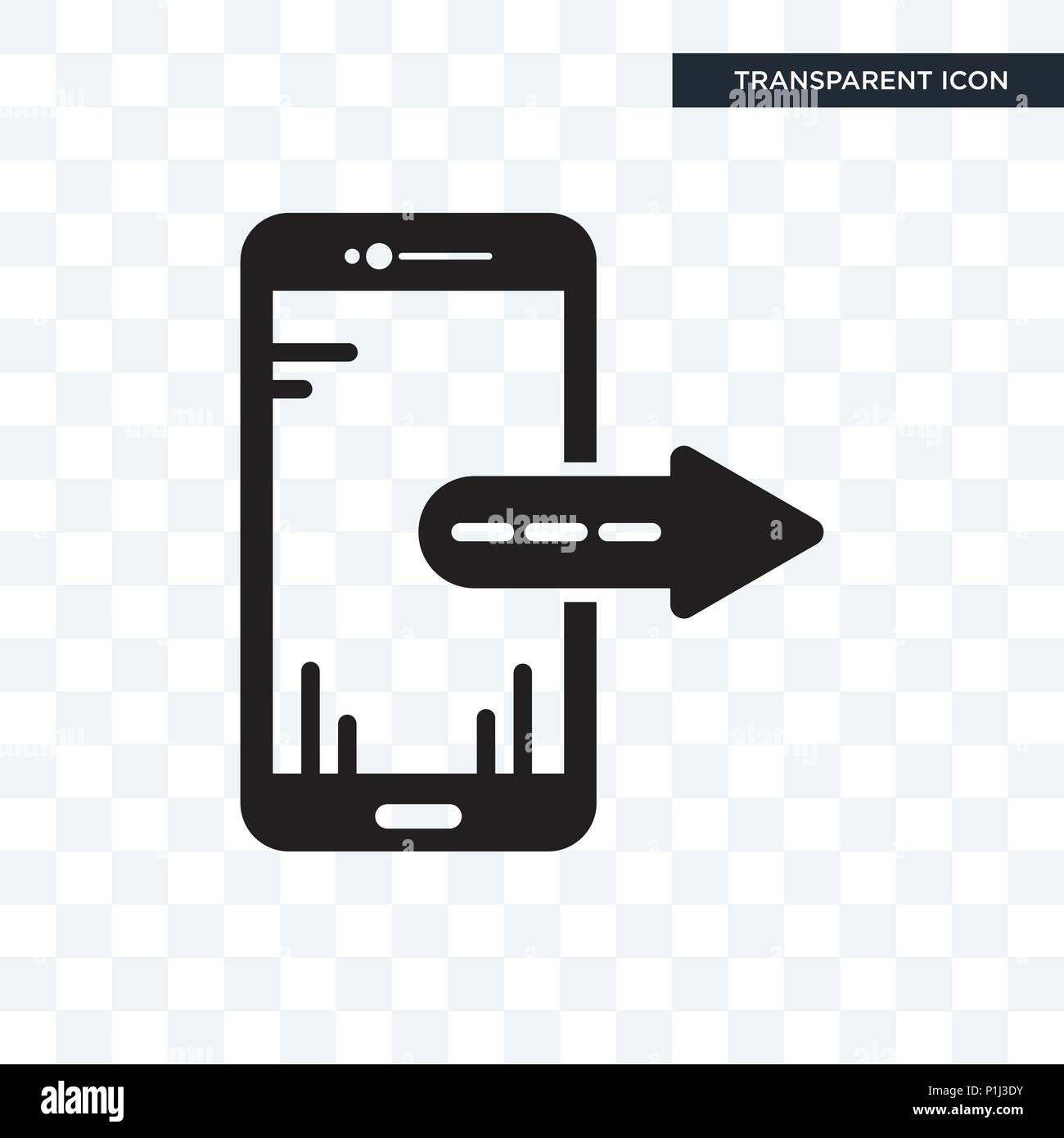 Smartphone vector icon isolated on transparent background, Smartphone ...