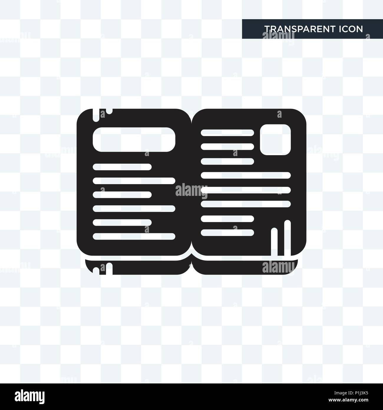 Open book vector icon isolated on transparent background, Open book ...