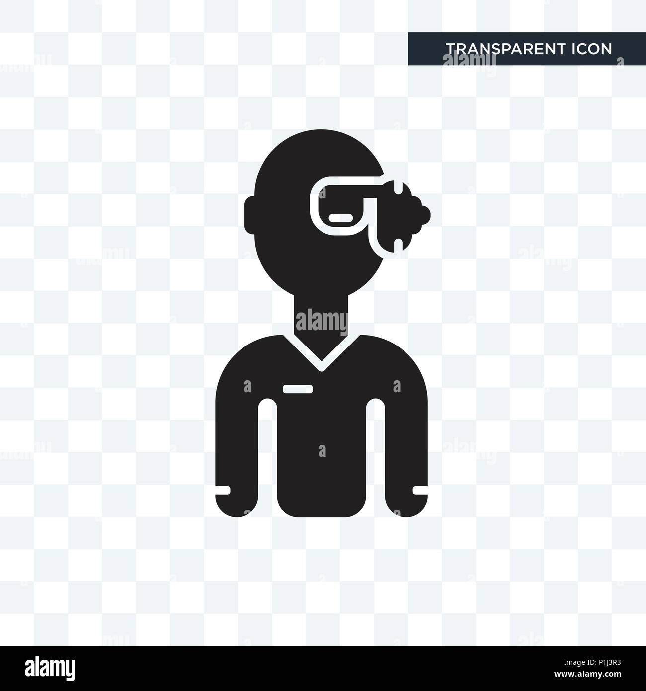 Vr glasses vector icon isolated on transparent background, Vr glasses ...