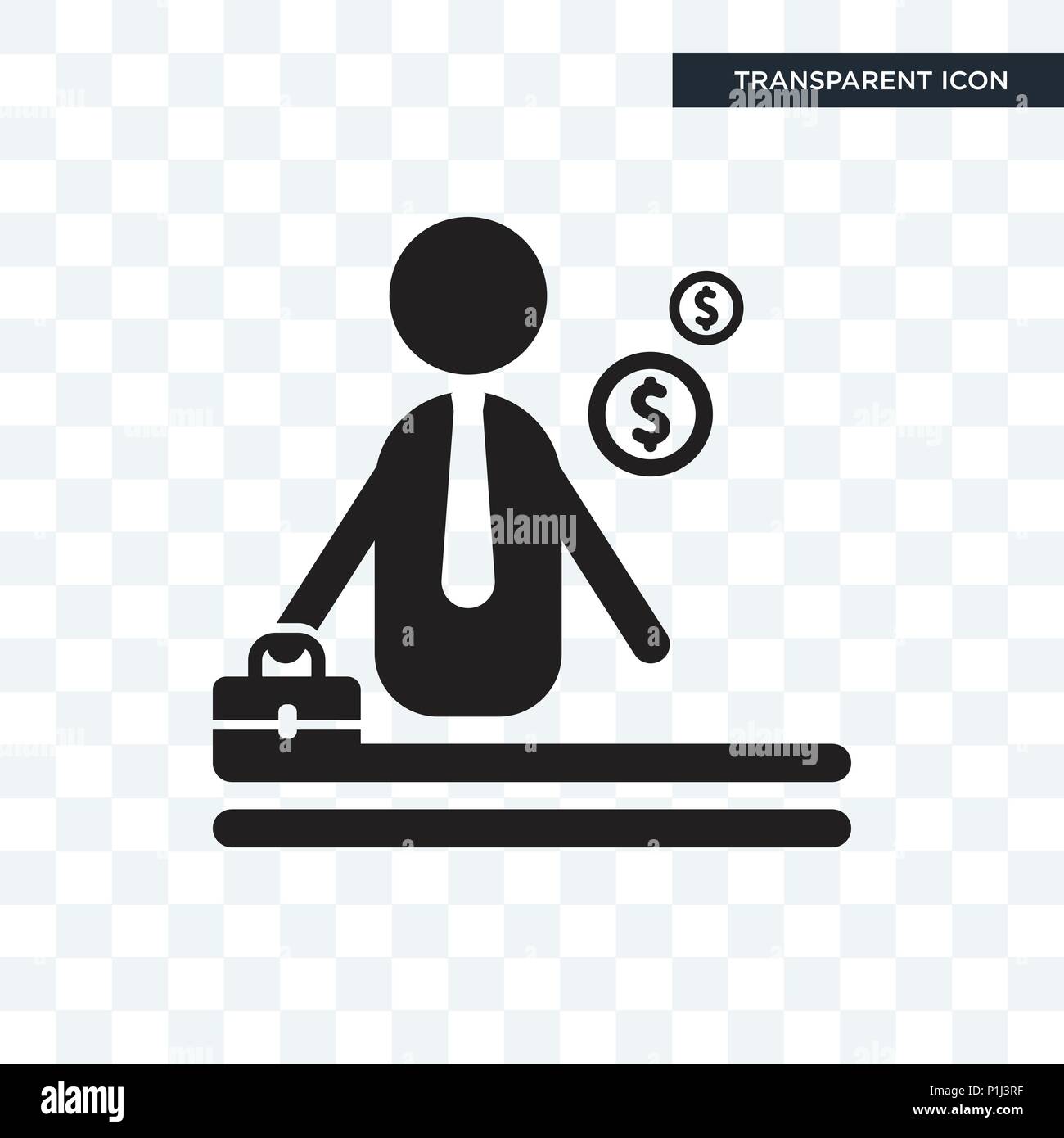 Businessman vector icon isolated on transparent background, Businessman ...