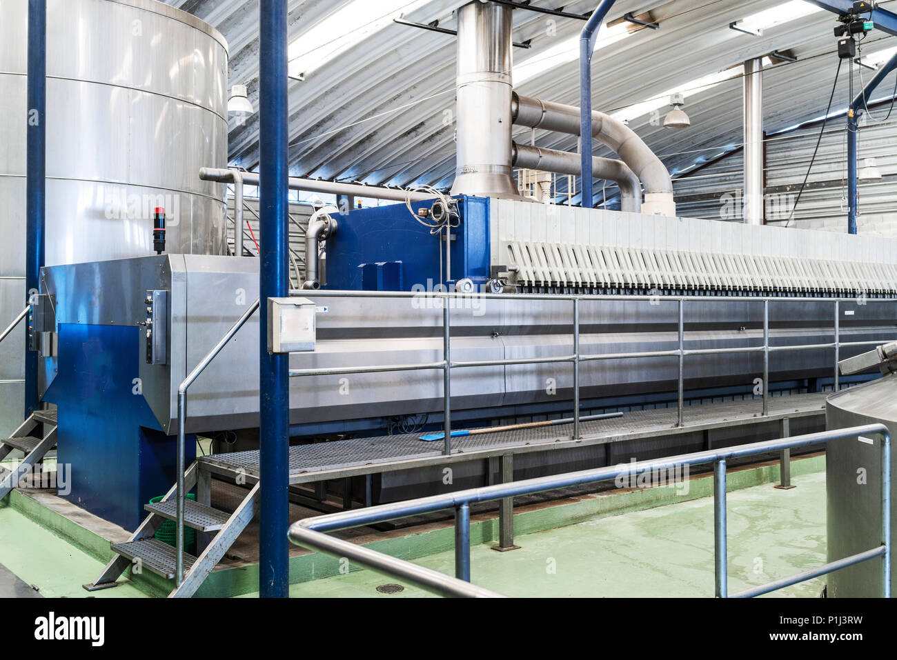 Indoor view of beverages factory Stock Photo - Alamy