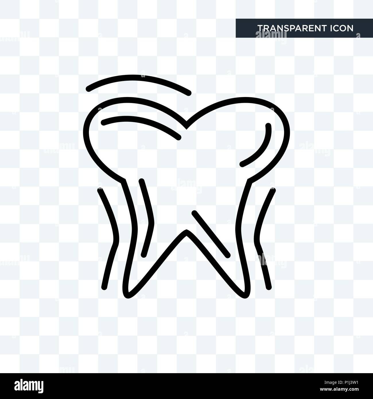 Tooth and Gums vector icon isolated on transparent background, Tooth ...