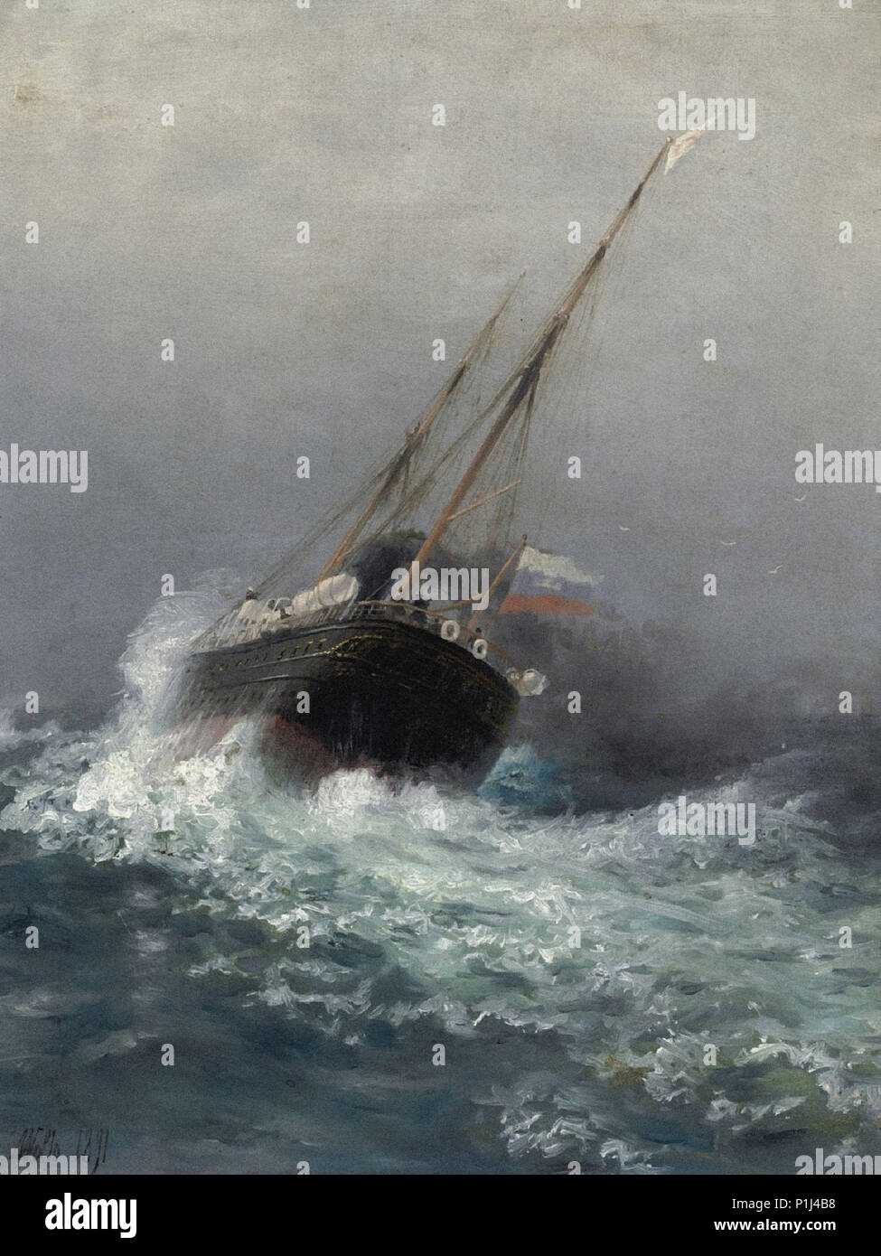 Lagorio Lev Felixovich - Steamship on High Seas Stock Photo - Alamy