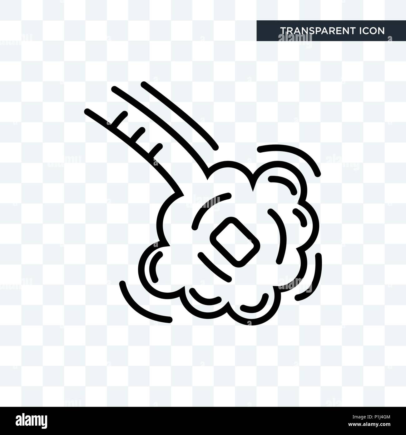 Bronchioles vector icon isolated on transparent background, Bronchioles ...