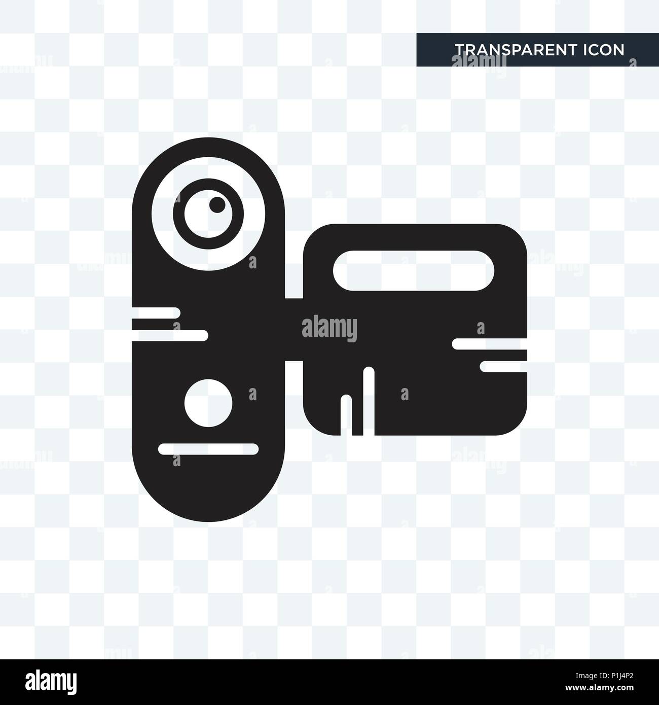 Camcorder vector icon isolated on transparent background, Camcorder logo concept Stock Vector ...