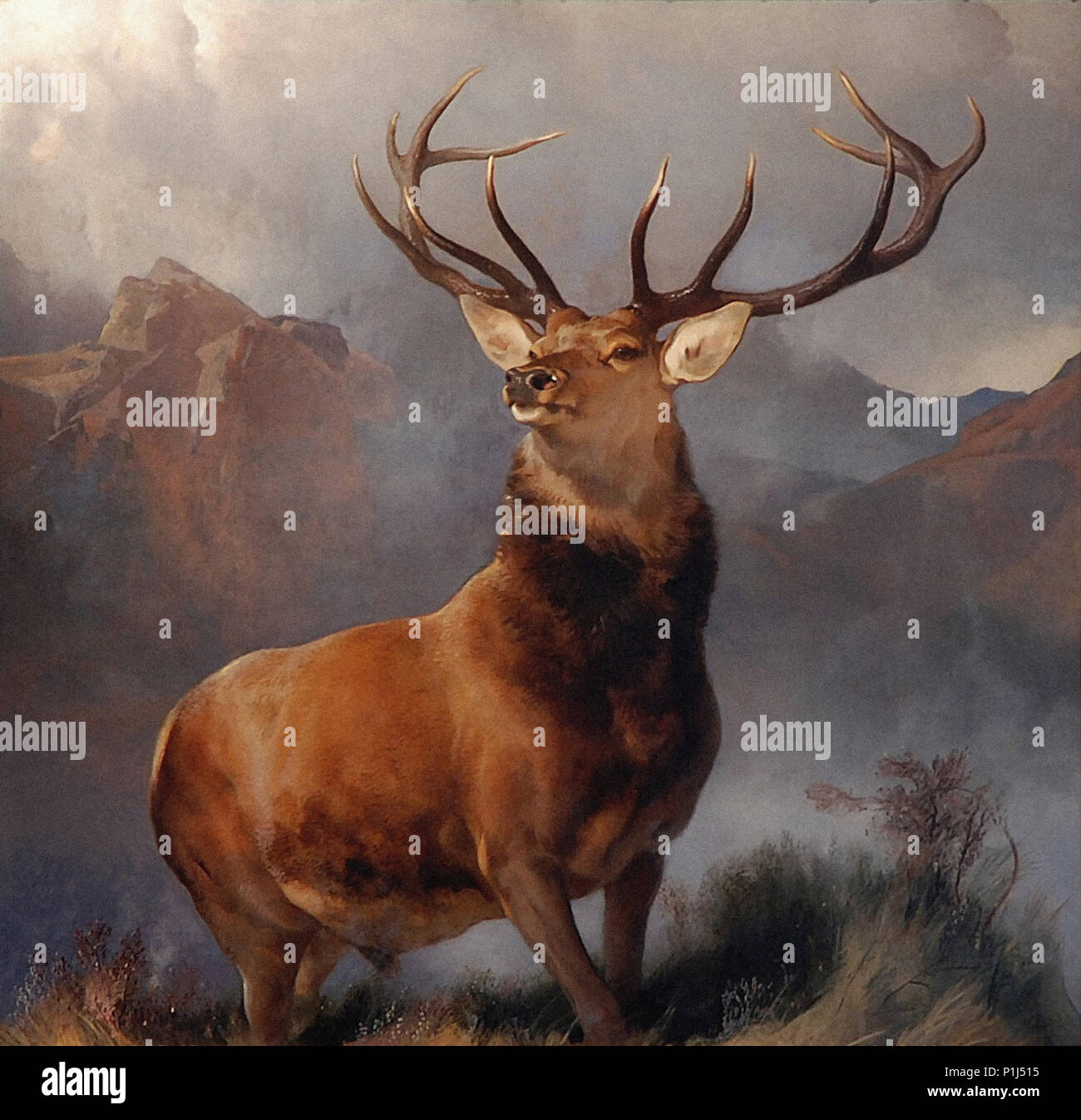 Landseer Sir Edwin Henry - Monarch of the Glen Stock Photo - Alamy