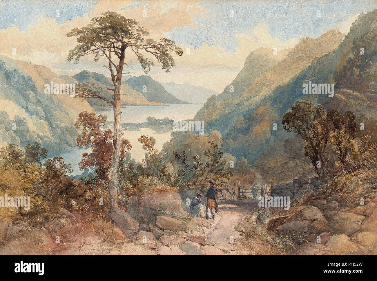 Landseer Sir Edwin Henry - Scottish Highlands Lochs and Figures Stock ...