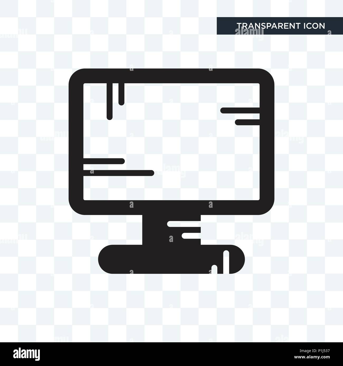 Display vector icon isolated on transparent background, Display logo ...