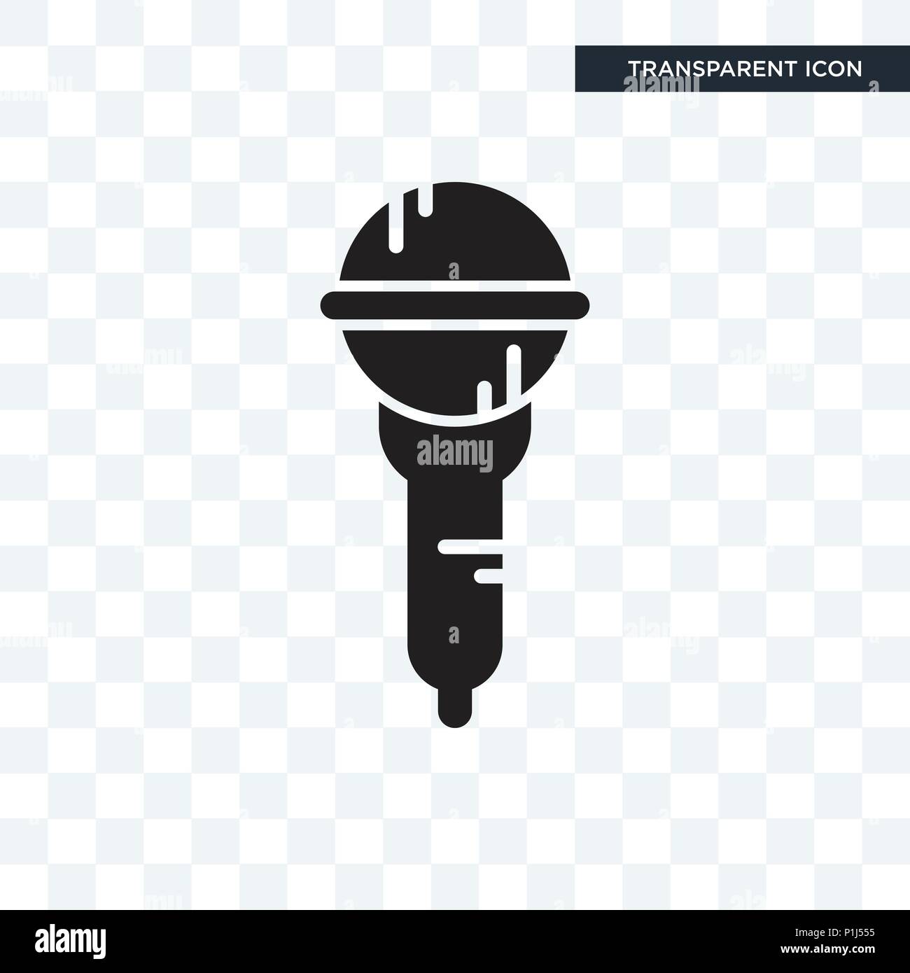 Microphone vector icon isolated on transparent background, Microphone ...